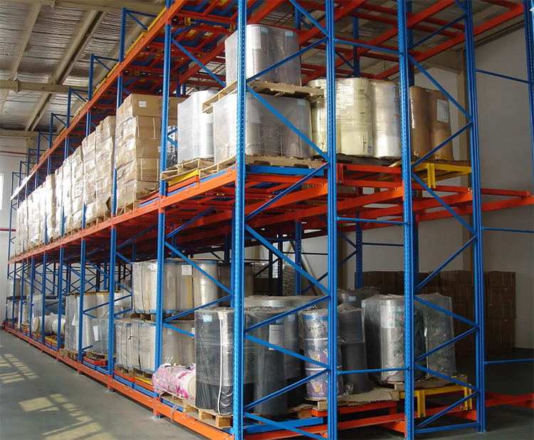 Long Service Life Push Back Racking Industrial Adjustable Metal Racks ...