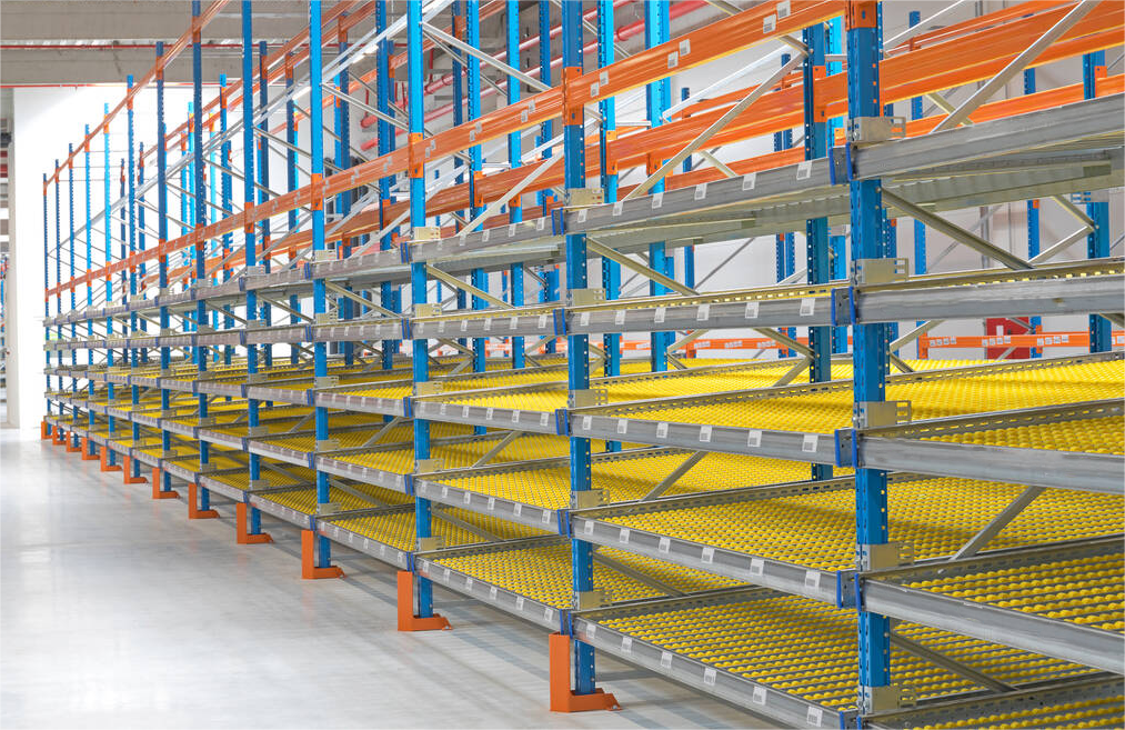 Customized Roller Racking Flow Through Shelves Rolling Storage Rack ...